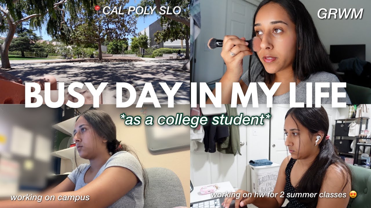A SUMMER day in my life as a BUSY COLLEGE student | internship, working ...