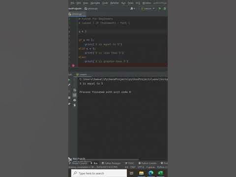 Python IF statements Part 1 #pythonforbeginners #pythonprogramming #pythontutorial #python - YouTube