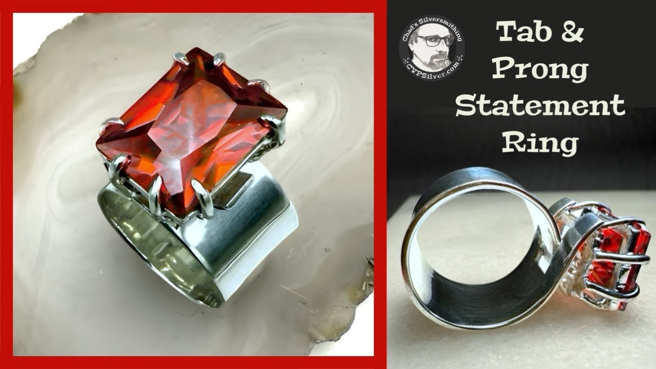 Making a Tab Band with a Prong Setting: A Silversmithing Project - YouTube