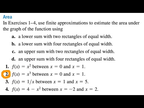 In Exercises 1–4, use finite approximations to estimate 2. ƒ(x) = x^3 ...