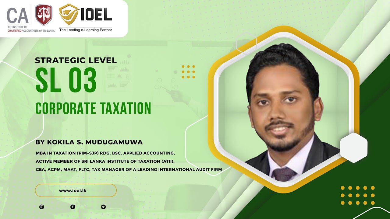 CA | Strategic Level | SL 03 - Corporate Taxation - YouTube