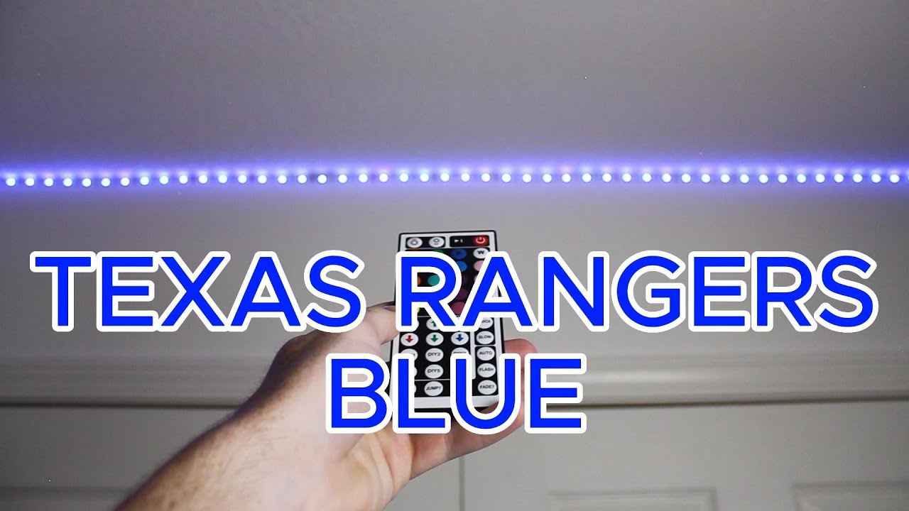 How to make TEXAS RANGERS BLUE on LED light strips! - YouTube
