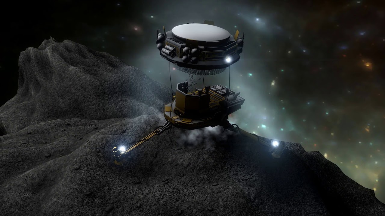 artist render fictional space mine - YouTube
