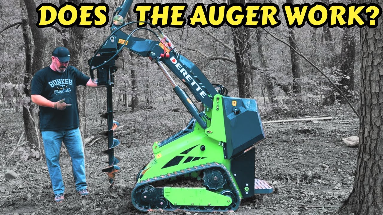 Chinese Mini Skid Steer Auger Test - Does It Work? - YouTube
