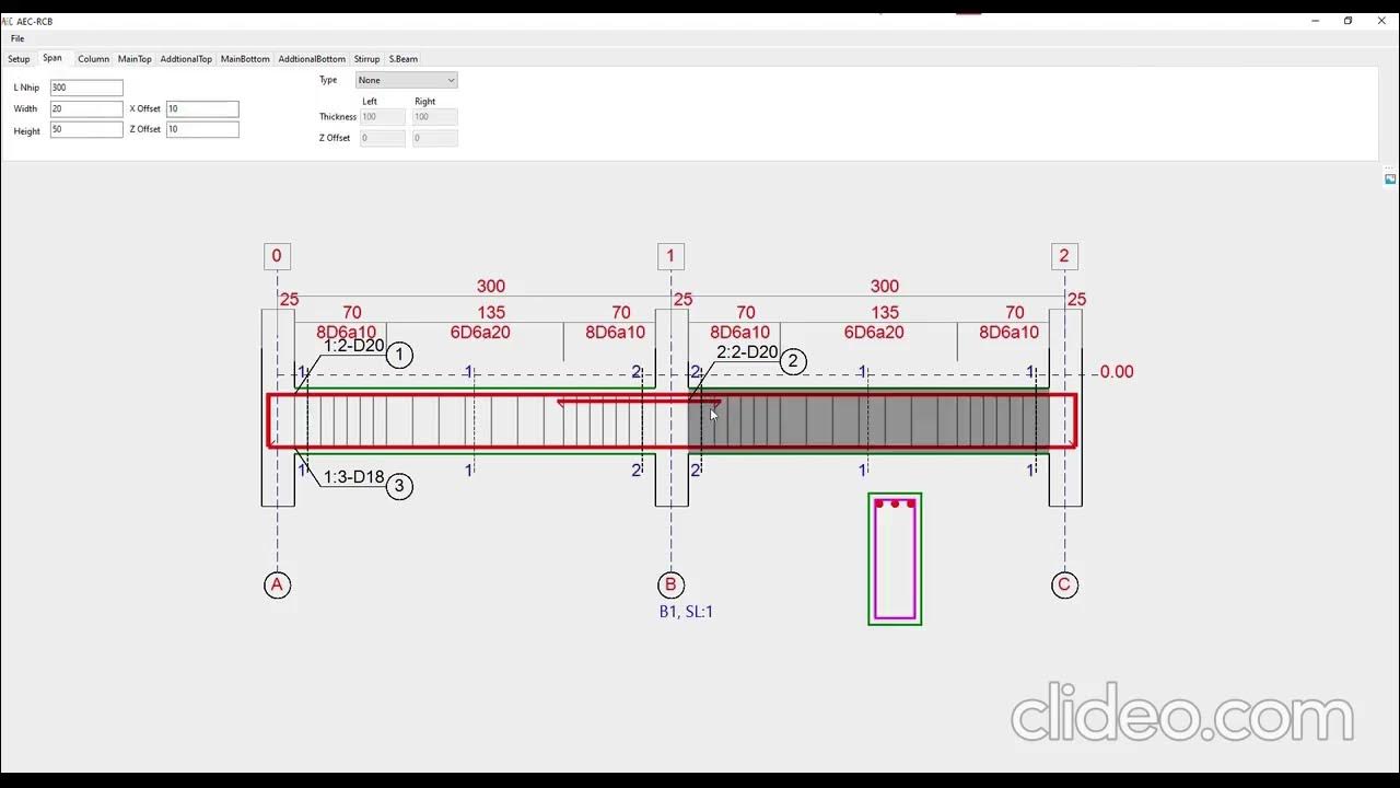 Rebar Tool - Reinforced Concrete Beam - Auto Generate Cross Sections | Part 1 - YouTube