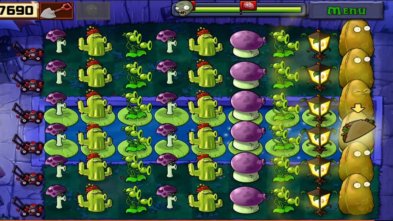 Plants vs Zombies | pvz gameplay2 adventure fog level 4 completed | pvz ...