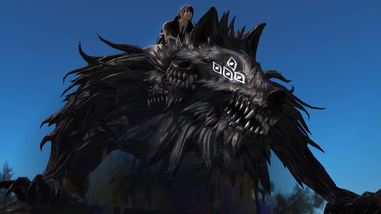 FINAL FANTASY XIV - Shadow Wolf Mount - YouTube