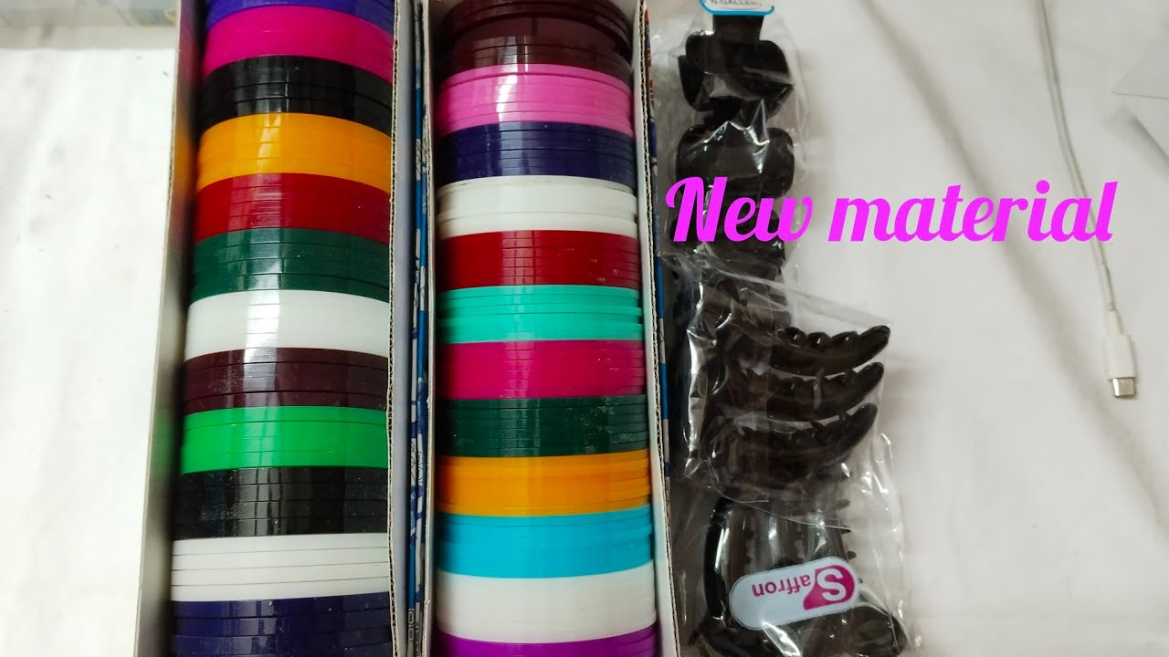 New material unboxing.silk thread bangles material. - YouTube