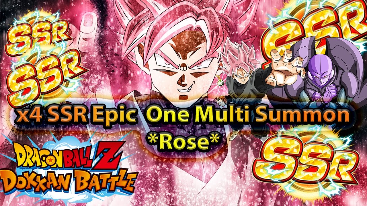 DBZ Dokkan Battle - x4 SSR (+ROSE) in ONE Multi Summon!! - YouTube