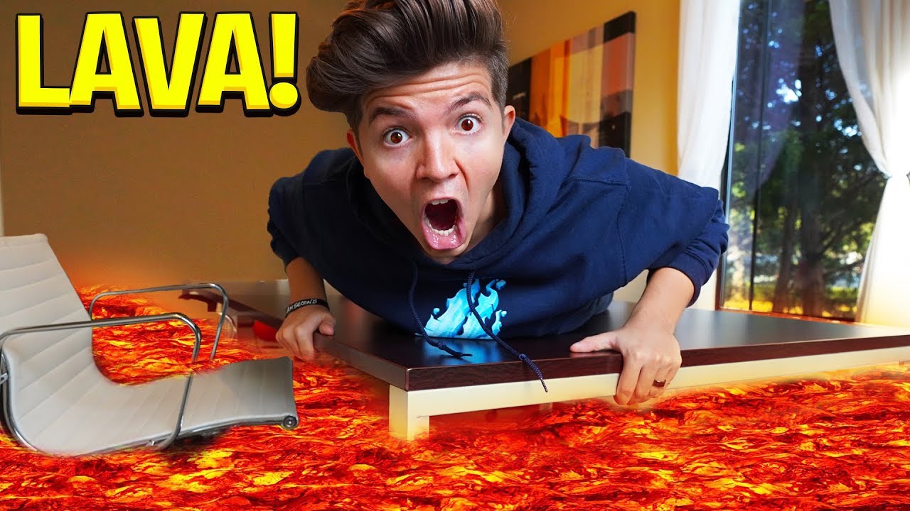Minecraft But The Floor Is Lava Prestonplayz Challenge Youtube