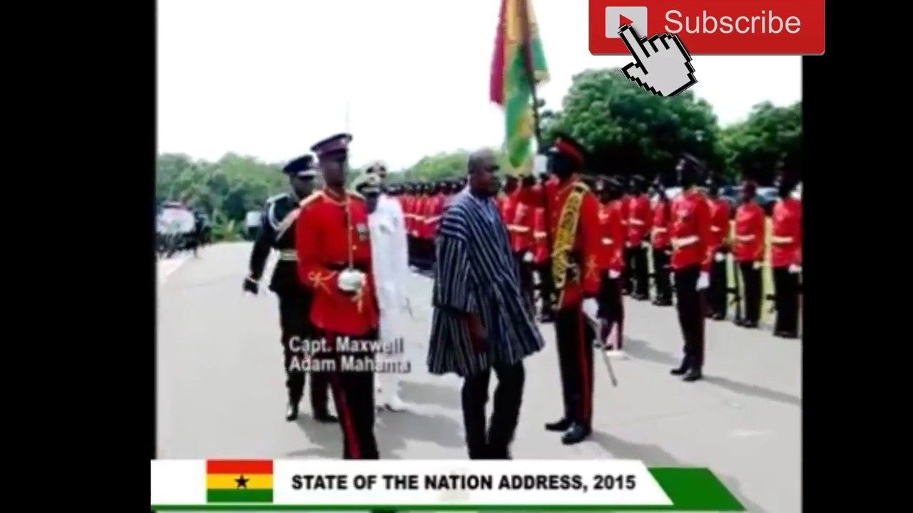 Captain (Now Major) Maxwell Mahama performing a State Function - YouTube