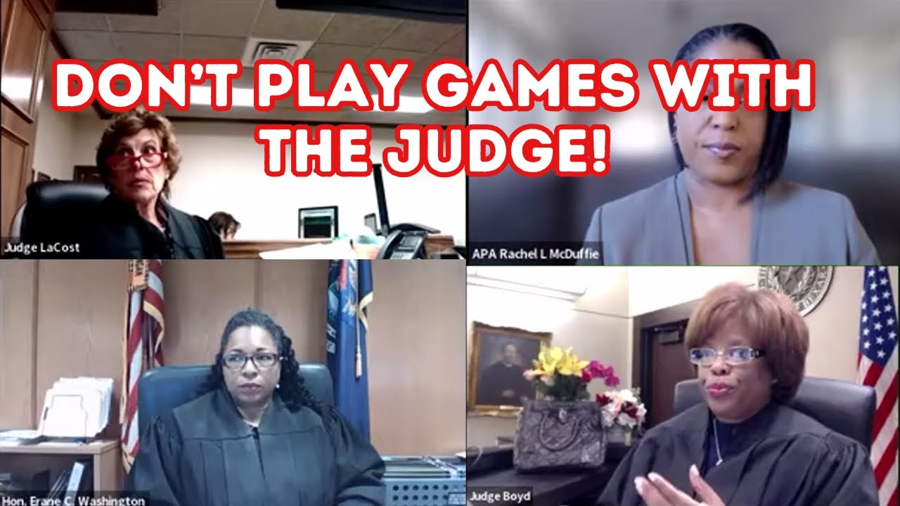 Defendants Playing Games That Judge Don't Play - YouTube