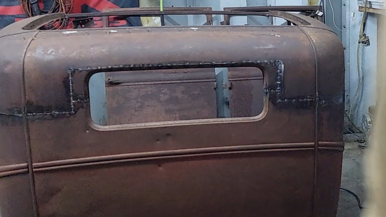 reinstalling the rear window frame after adjusting top on 1930 model a ...