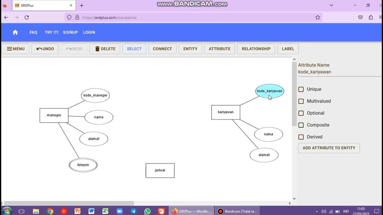 CARA MENYUSUN ERD DATABASE PERKANTORAN/TUGAS BASIS DATA - YouTube