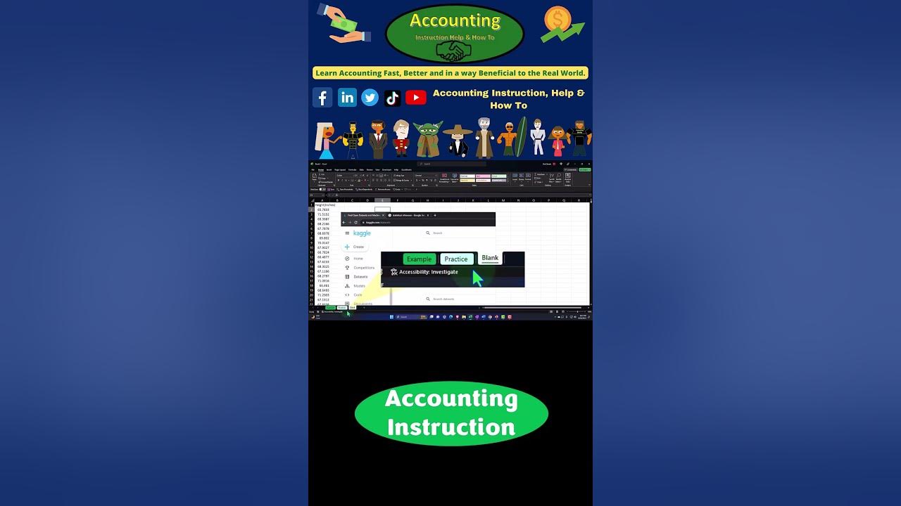 Statistics & Excel Height Statistical Inference Data - Excel Practice Problem - YouTube