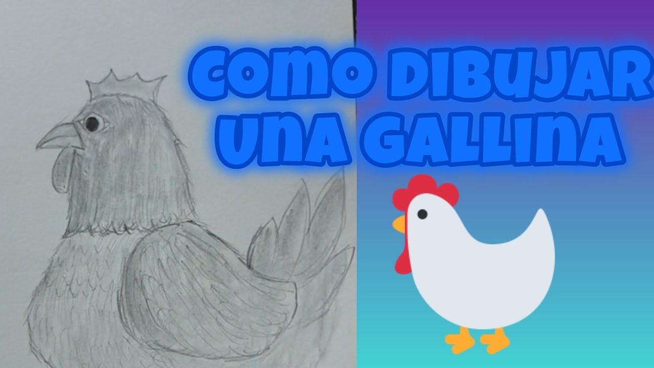 como dibujar una gallina🐔 - YouTube