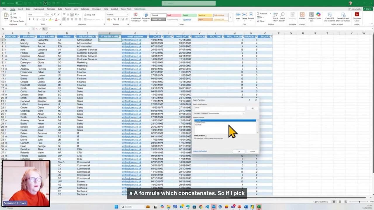 Excel Tutorial on Extracting Text and Initials From a Cell - YouTube