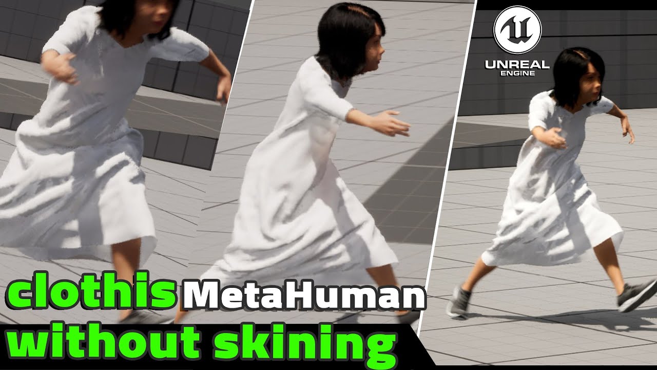 Create Cloth simulation for Metahuman with out skining - 5 minute ...