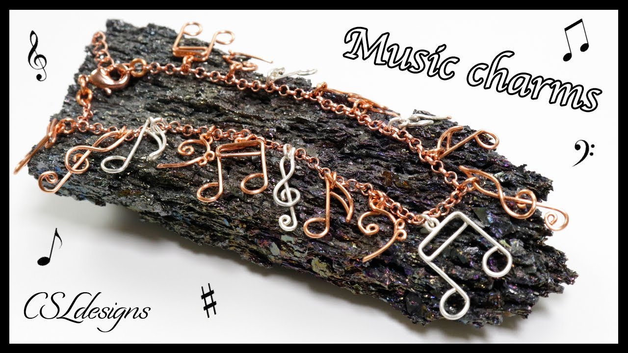 Musical note wirework charms 🎶 🎵 - YouTube
