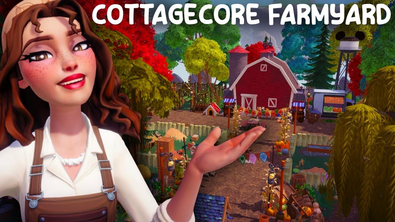 COTTAGECORE FARMYARD (WITH A BARN!) | kyra's valley - YouTube