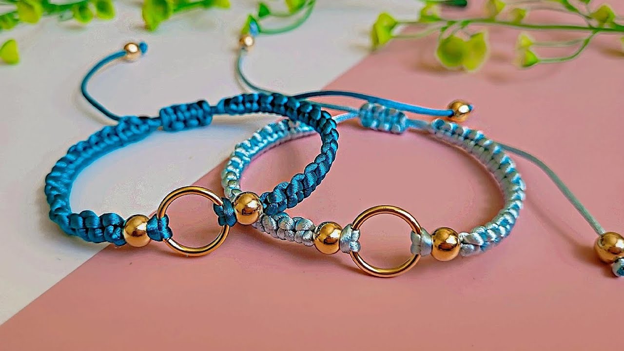 Como Fazer Pulseira Fácil e Rápida. Pulseira de Macramê com fecho ...