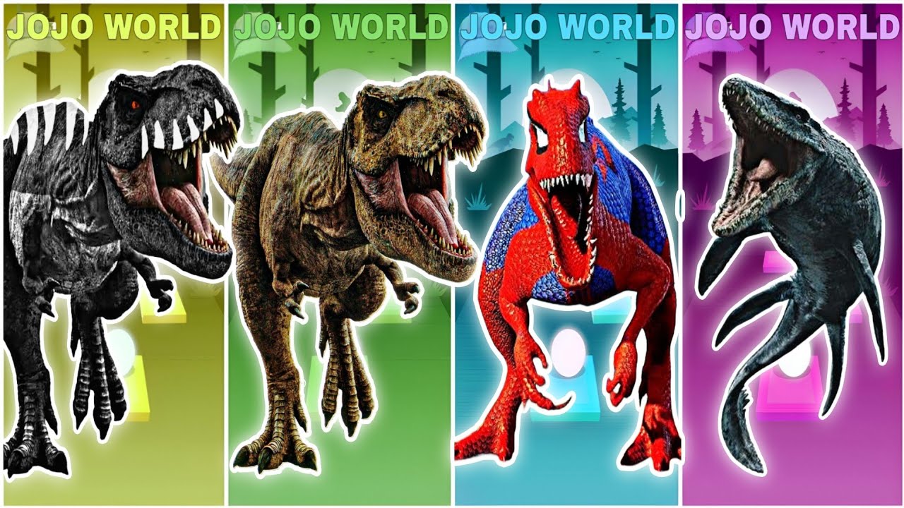 🦕JurassicWorld indoraptor 🆚T Rex 🆚Dinosaur Spider Man 🆚Mosasaurus 🆚 ...