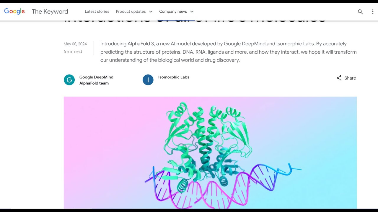 Alphafold 3 Predicts The Structure And Interactions Of All Of Lifes