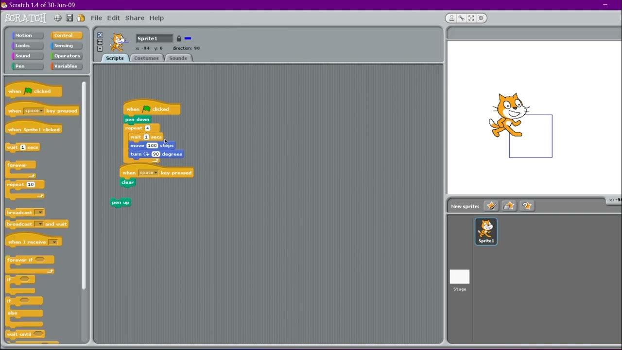 Drawing Shapes using Scratch - YouTube