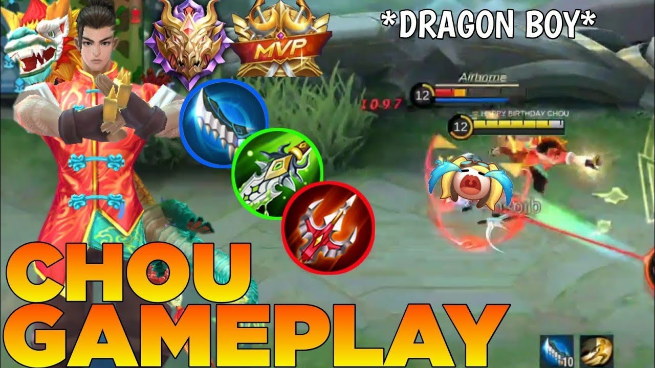 GAMEPLAY AND NEW BUILD CHOU DRAGON BOY | BUILD TERBARU CHOU MOBILE ...