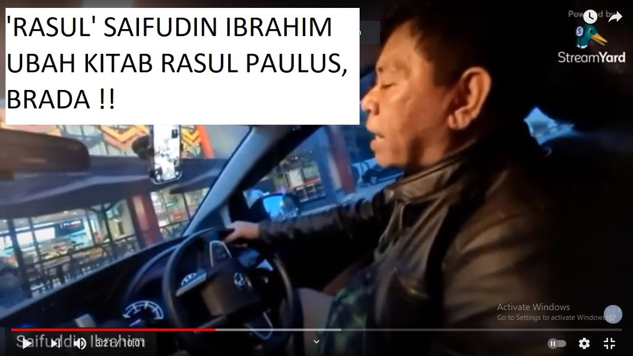 'RASUL' SAIFUDIN IBRAHIM UBAH KITAB RASUL PAULUS, BRADA ! - YouTube