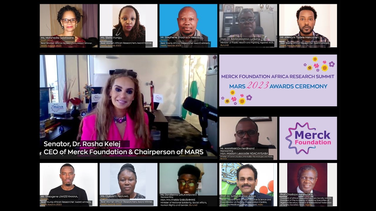 Merck Foundation Africa Research Summit MARS 2023 Award Ceremony - YouTube