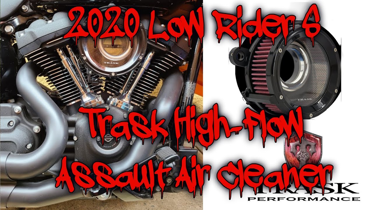 2020 Low Rider S Trask High-Flow Air Cleaner Install - YouTube