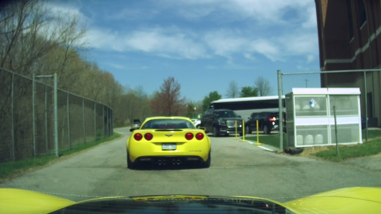 2016 c7 zO6 and 08 c6 cO6 ball park cruise Altoona corvette club - YouTube