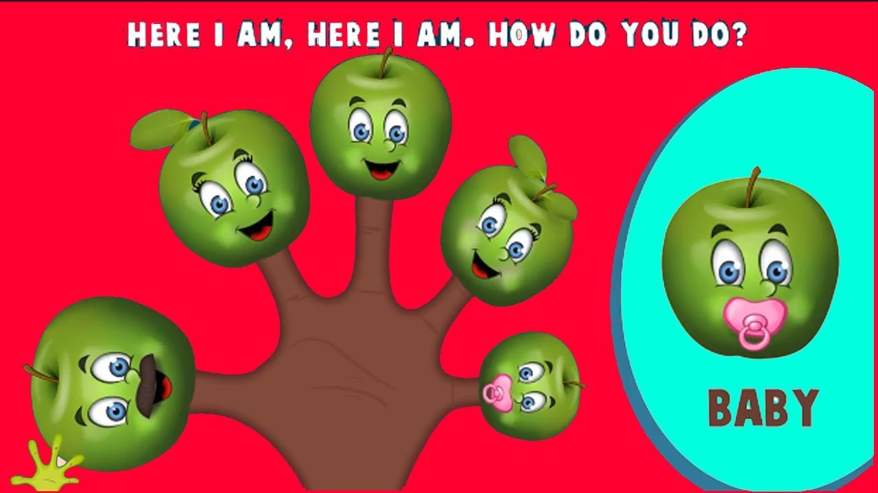 Learn Colors Finger Family Apple Family Funny Moments Video for Kids ...