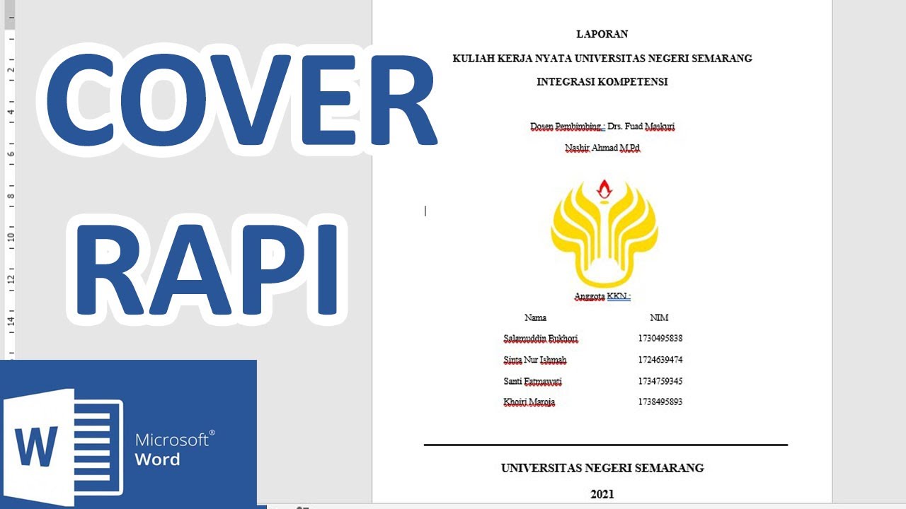 Cara Membuat Cover Laporan Paling Rapi Makalah Skripsi SMP SMA Kuliah ...
