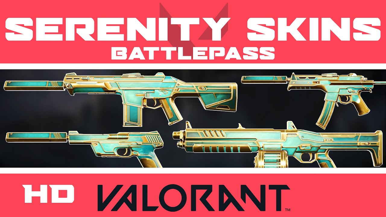 Serenity VALORANT Skins | Act 3 Battle Pass Skin Collection Showcase ...