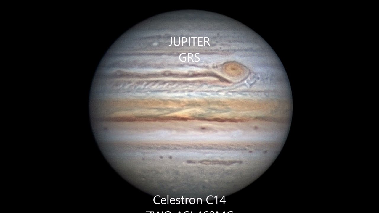Jupiter & GRS on 11 July 2021(UT) @ Celestron C14 my Telescope - YouTube