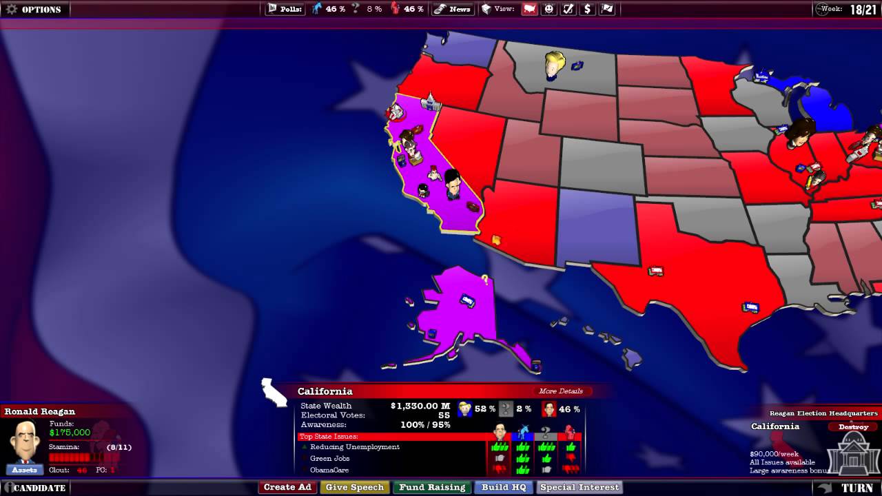 Reagan vs. Clinton: Political Machine 2012 pt. 2 - YouTube