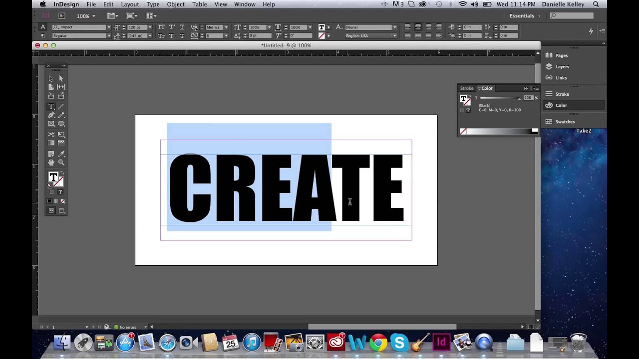Creating Text with an Image Inside Using InDesign - YouTube