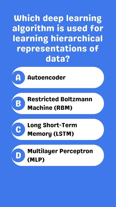 Which deep learning algorithm learns hierarchical representations? - YouTube