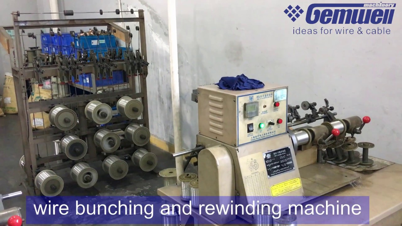 # wire bunching and rewinding machine two heads - YouTube