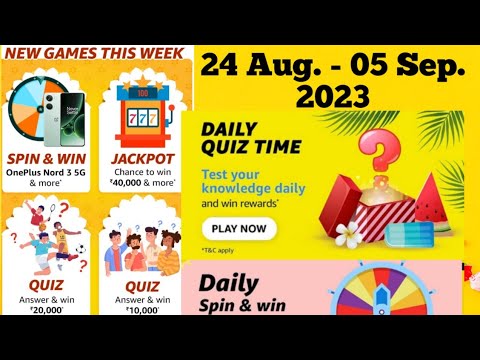 Amazon New Games This Week Quiz Answers Today l Amazon Quiz Answers ...