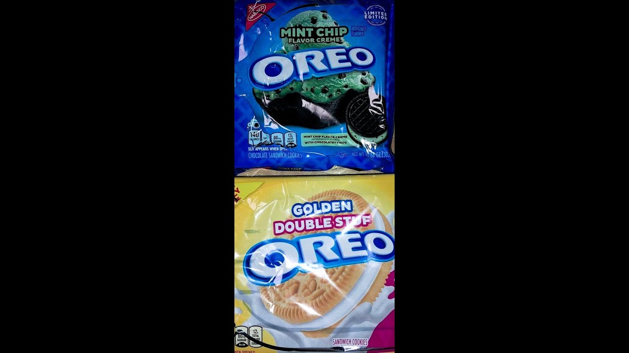 Epic Cookie Battle! Nabisco Mint Chip Oreo Vs Golden Double Stuff Oreo ...