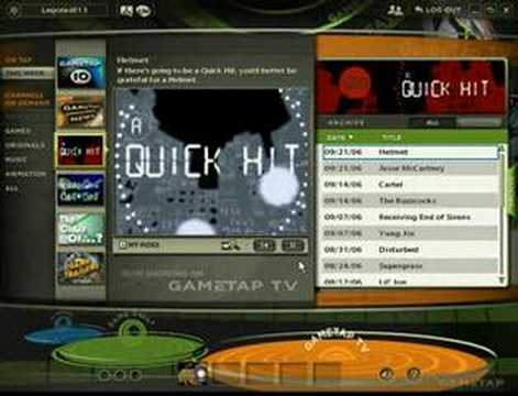 Gametap TV Demonstration - YouTube