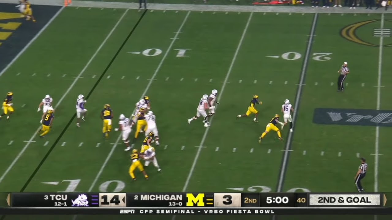 TCU takes 21-3 lead vs Michigan on incredible Max Duggan TD pass - YouTube