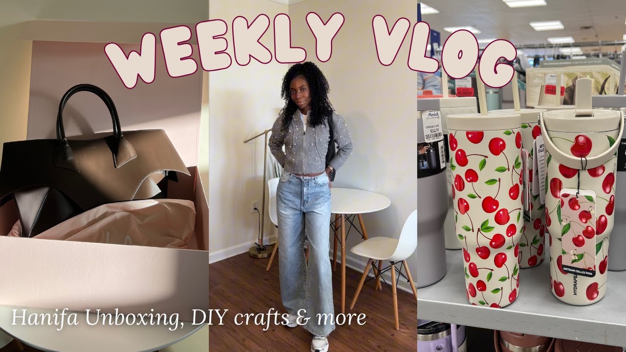 WEEKLY VLOG: Hanifa Bag Unboxing, Trying New Hobbies, & more - YouTube