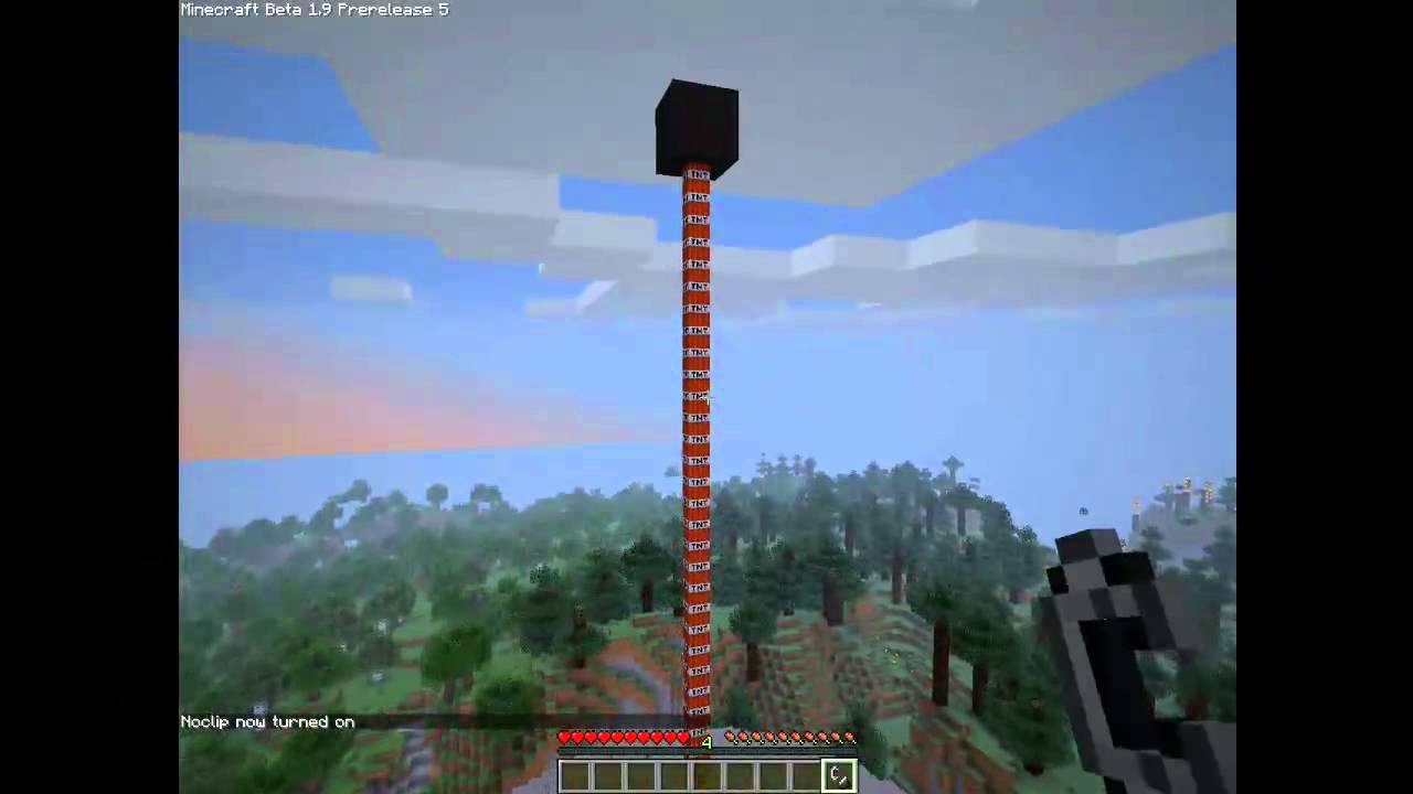 Minecraft - Bedrock To Sky Explosion - YouTube