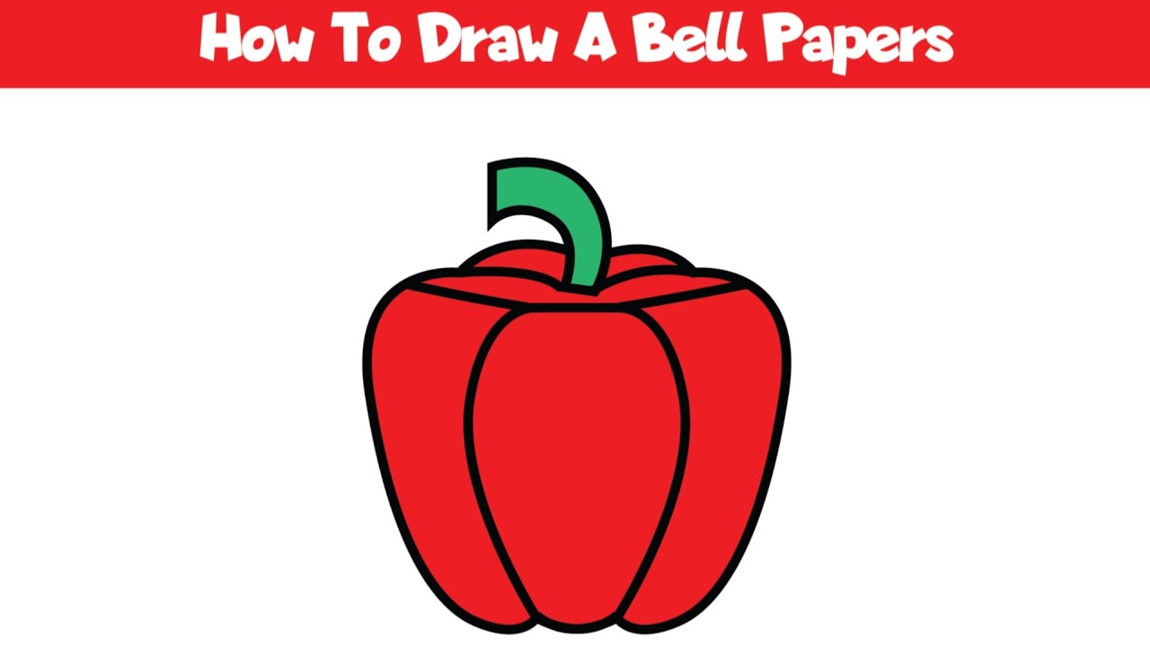 How To Draw Bell Peppers easy step by step / Digital PDF Art Tutorial ...