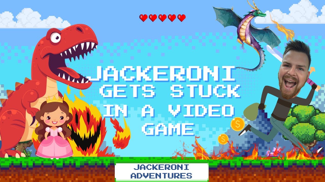 JACKERONI GET STUCK IN A VIDEO GAME! FUN FOR KIDS! - YouTube