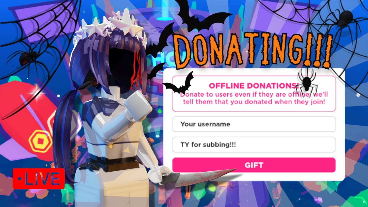 PLS DONATE LIVE / DONATING TO VIEWERS / (10 RBX GUARANTEED ) !discord ...